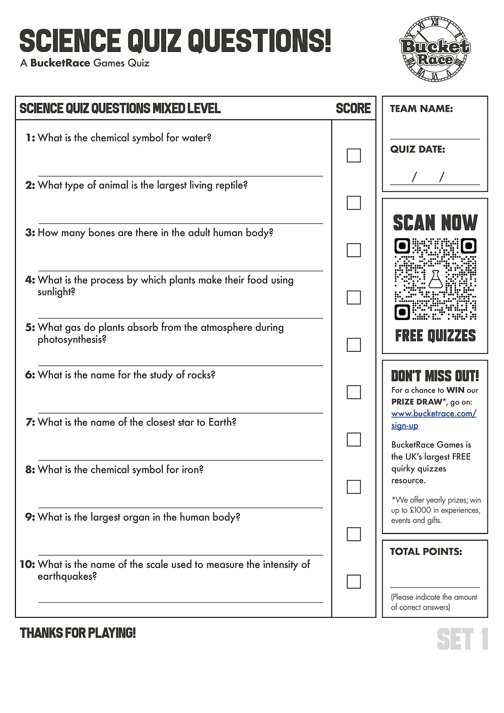 Science Quiz Questions And Answers Science Quiz Questions And Answers