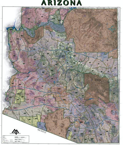 Arizona GMU State Map | Flatline Maps