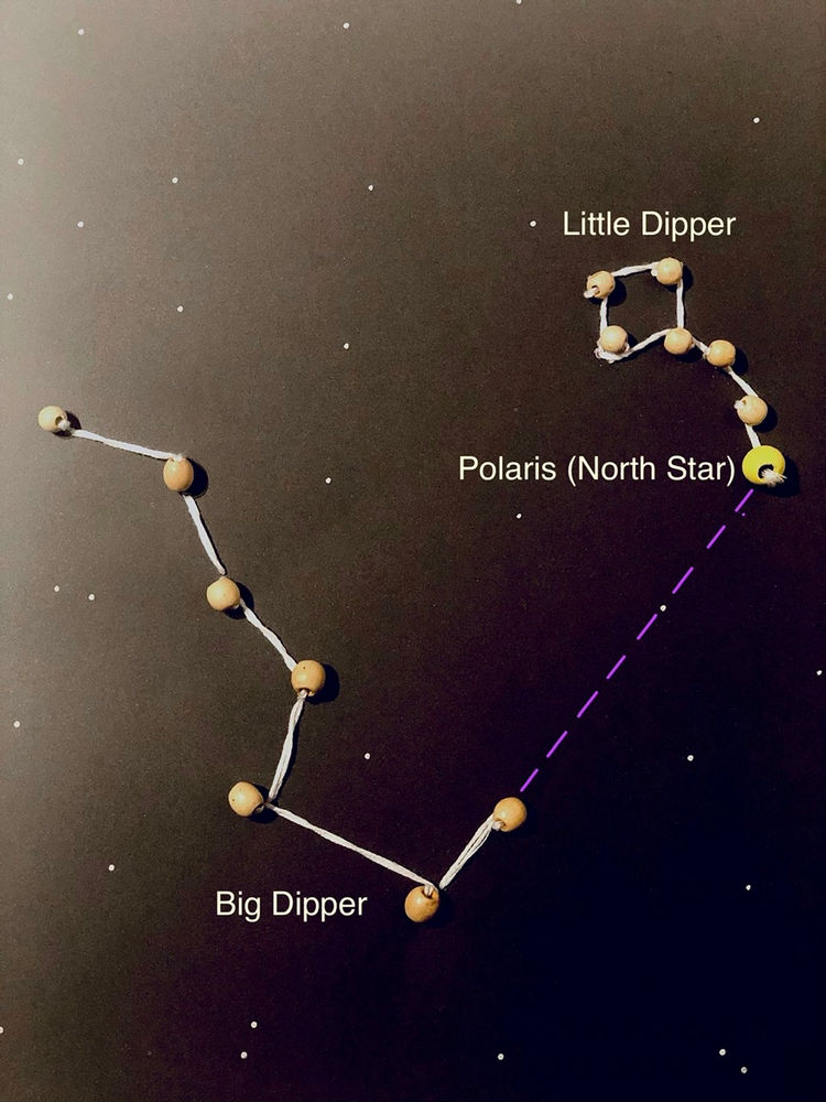 Big Dipper (and Little Dipper) Bead Sewing Craft