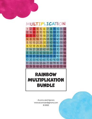 Rainbow Multiplicaton Bundle | Acorns and Aprons