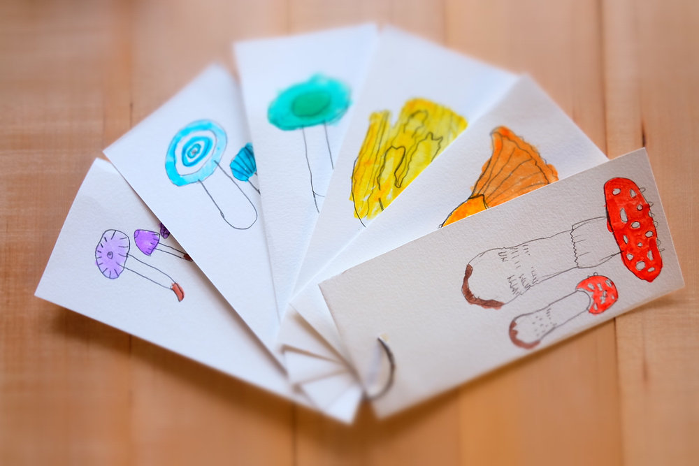 Rainbow Mushroom ID Card Fan