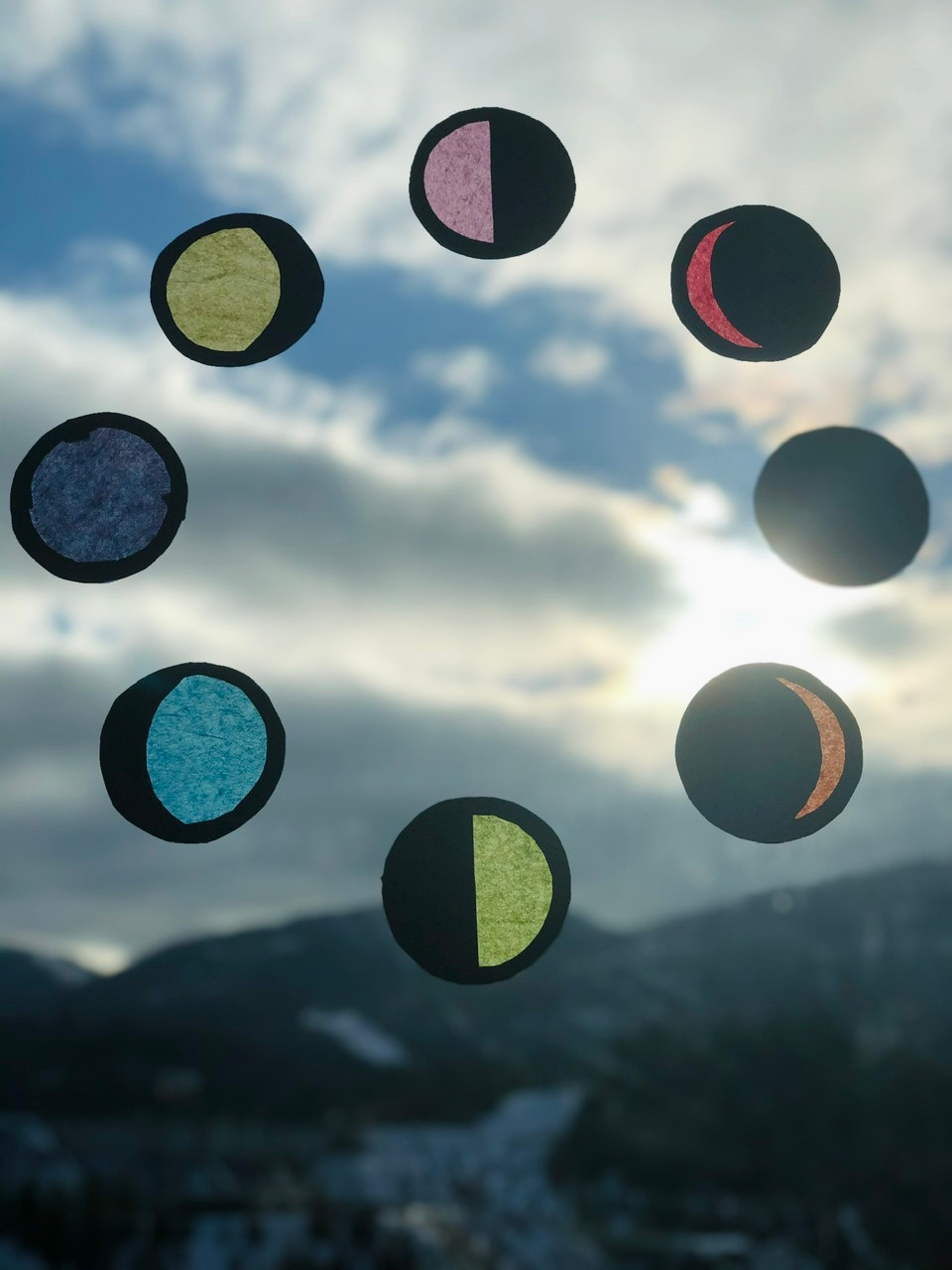 Rainbow Suncatcher Moon Phases