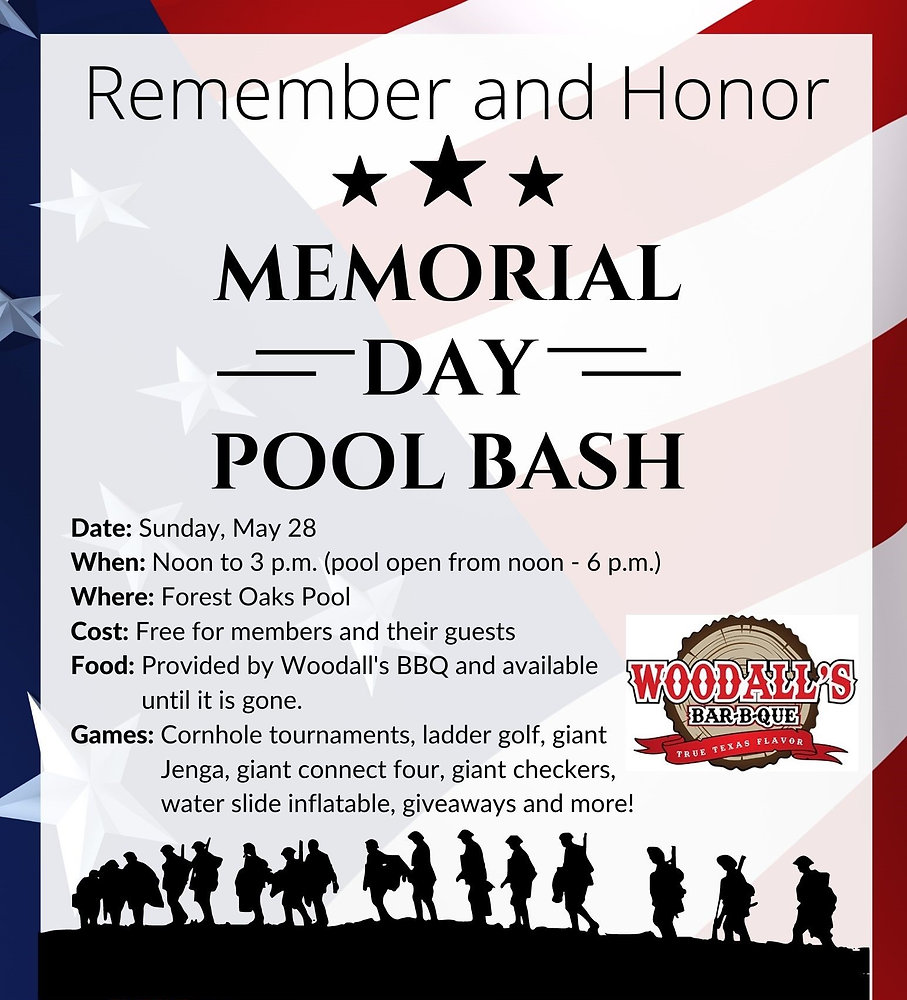 Memorial Day Pool Bash at Forest Oaks