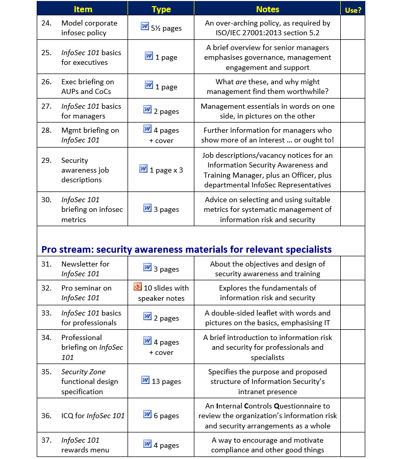 Information Security 101 orientation module