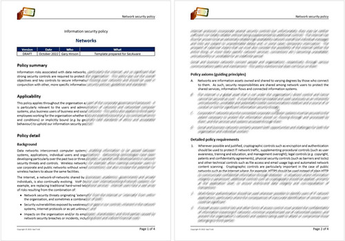 Policy on network security