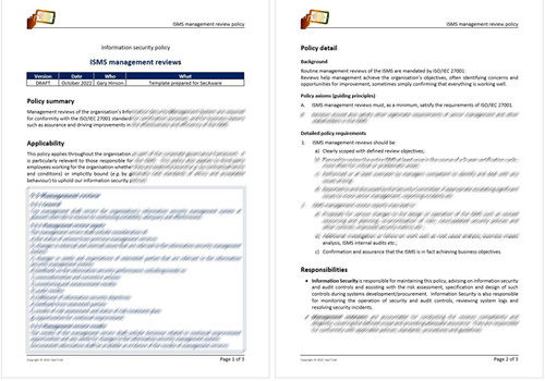 ISMS management reviews policy | SecAware