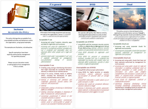 Acceptable Use Policy AUP template - MOBILE EDITION | SecAware