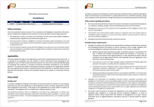 Policy on compliance and enforcement