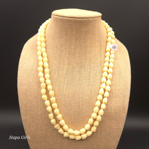 Pikake Strand Necklace 50" Lei (Med. Beads) | Hapa Girls
