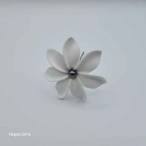 7 Petal - Plumeria Mother of Pearl Flower Hair Pick | Hapa Girls