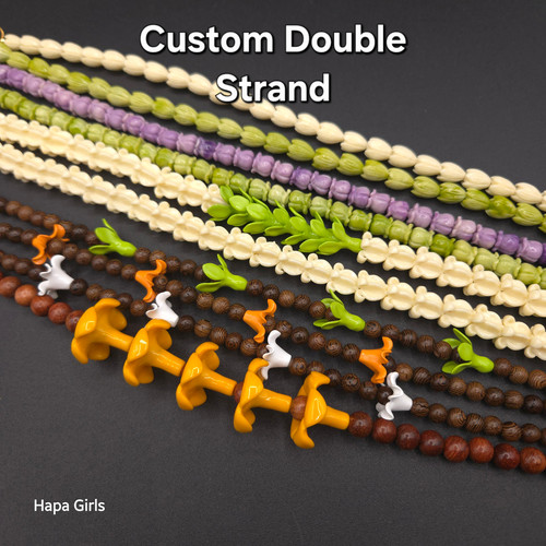 12", Custom Lei Charm (Double Strand) | Hapa Girls