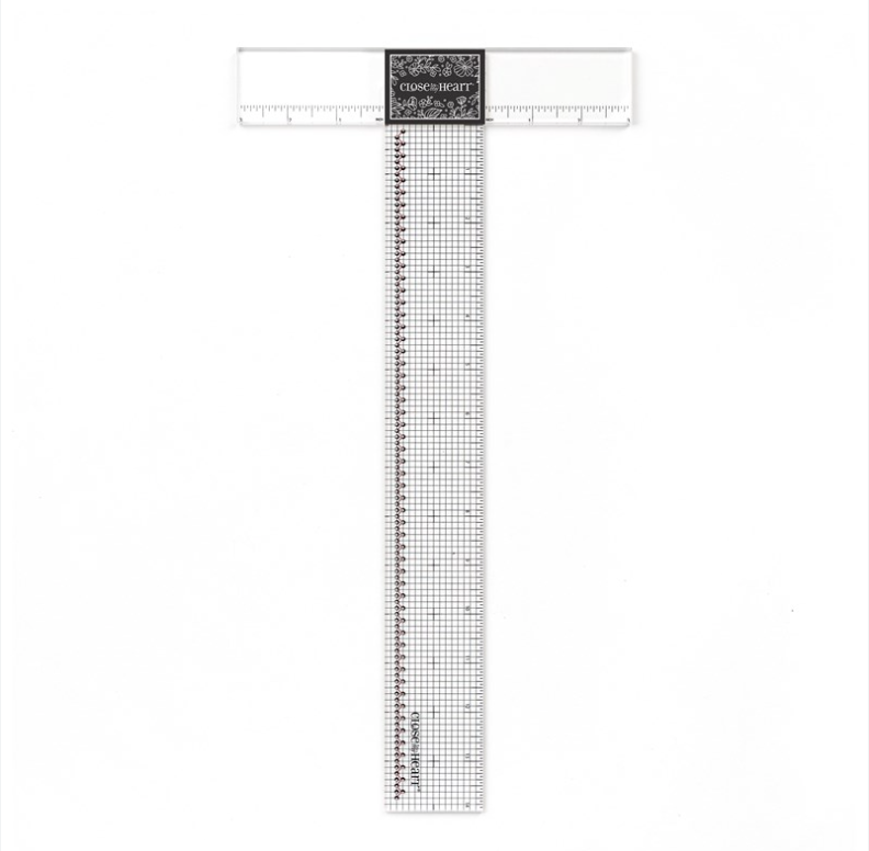 Using a T-Square Ruler for Precise Paper Crafting