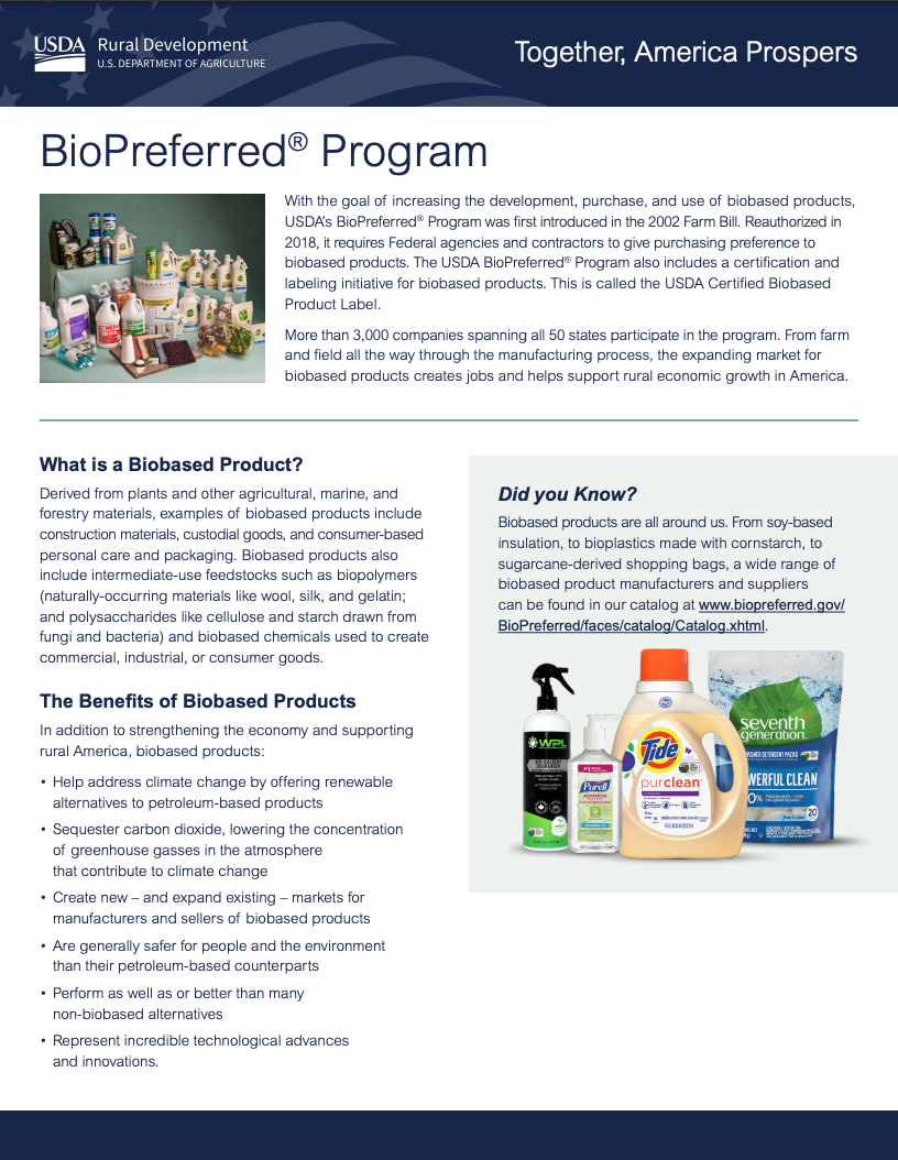 EVERY MARCH 8TH IS NATIONAL BIOBASED PRODUCTS DAY!