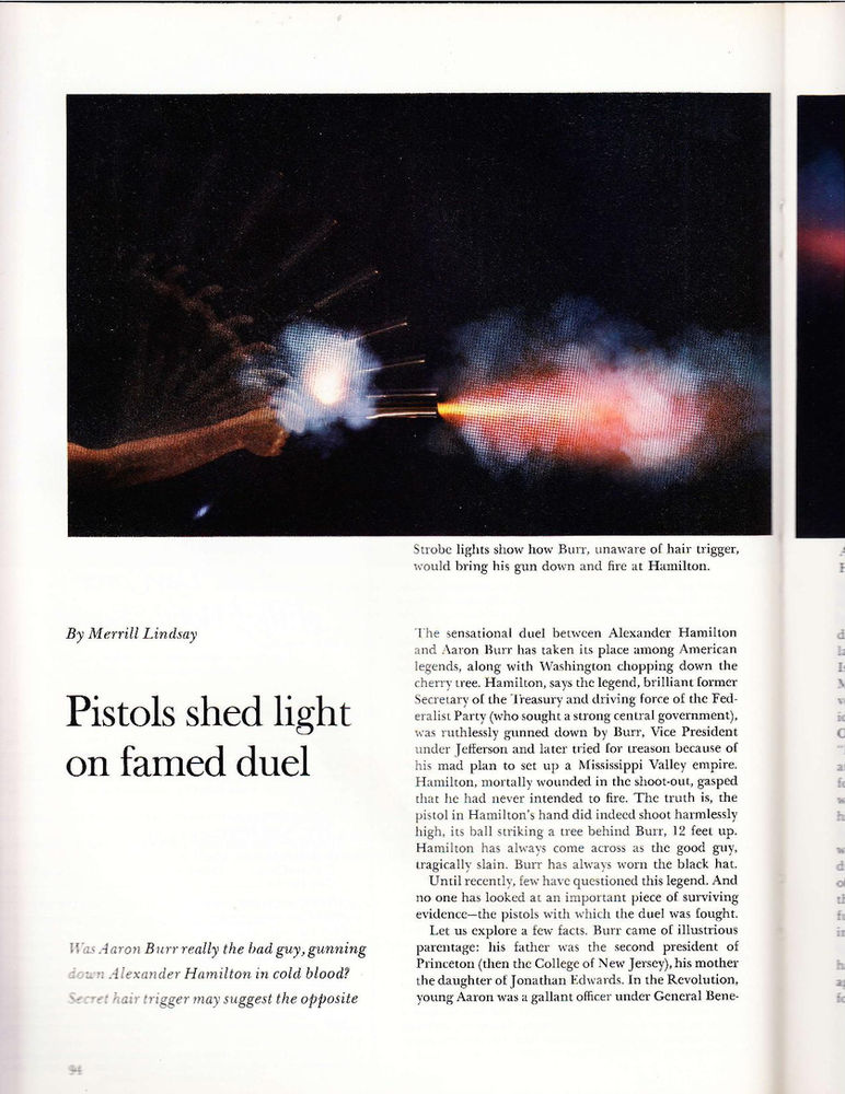 Smithsonian article on Alexander Hamilton's trick pistols