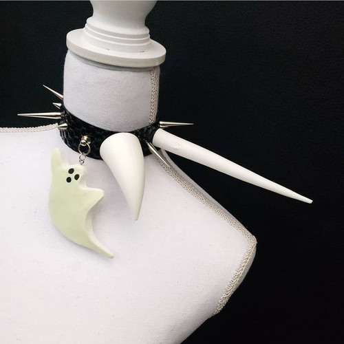 SAMPLE 2 SPIKED GHOST CHOKER | Yokaidecadence