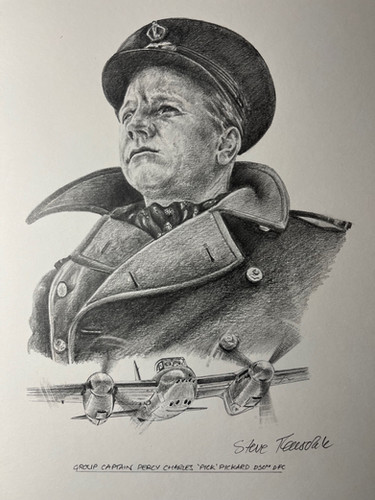 Famous Amien Prison Raid Leader Pick’ Pickard Pencil Portrait + Crash ...