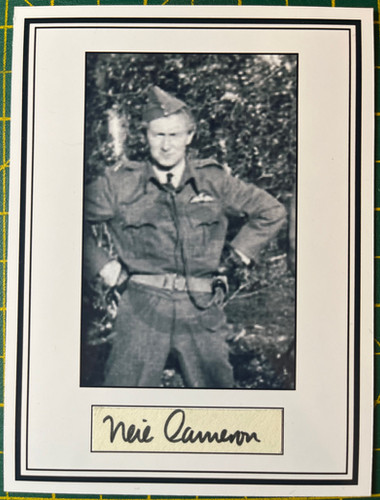 RAF Battle of Britain Fighter Pilot Neil Cameron Signed Glossy ...