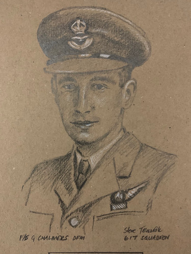 Dambuster George Chalmers Signed Original Drawing Bookplate ...