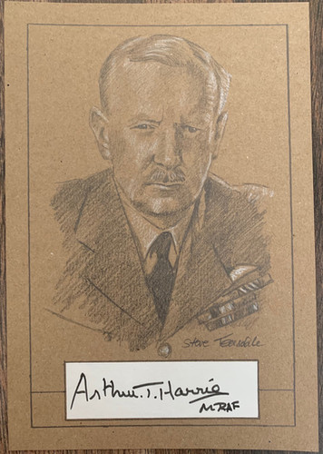 Arthur ‘Bomber’ Harris Signed Original Drawing Bookplate ...