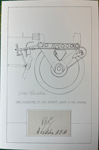 Double Signed Dambuster Raid Upkeep Bomb Technical Drawing Groundcrew ...