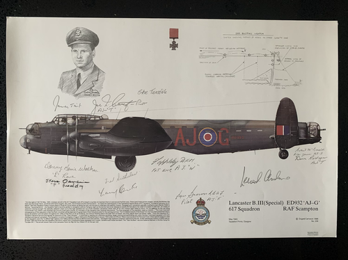 Incredible Dambuster Profile Double Remarque & Multi Signed 617 Sqn ...