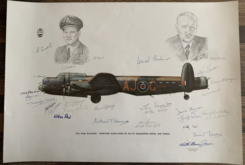 Incredible 26 Dambuster Signed Broomfield Print Double Remarqued Extra ...