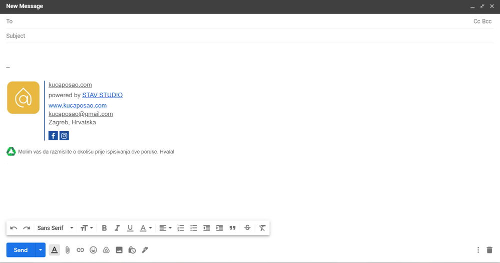Kako kreirati potpis za mail?