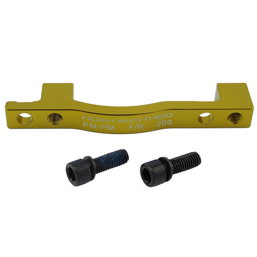 203mm FRONT PM/PM Disc Brake Adapter GOLD (Post Mount) | Marika Cycles