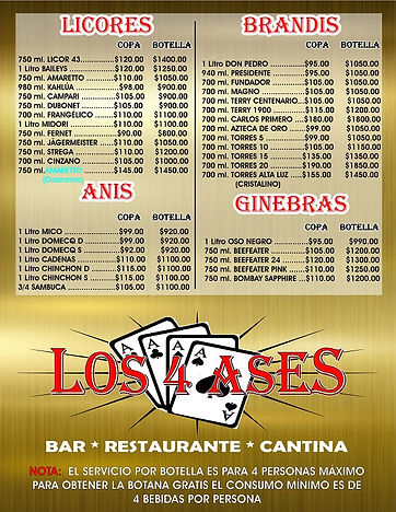 los 4 ases cantina