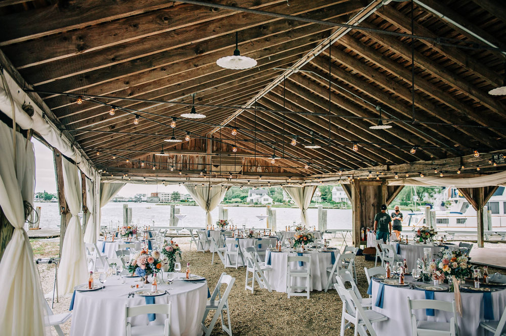 Pretty Pastel Nautical Wedding at Mystic Seaport Museum Boat Shed