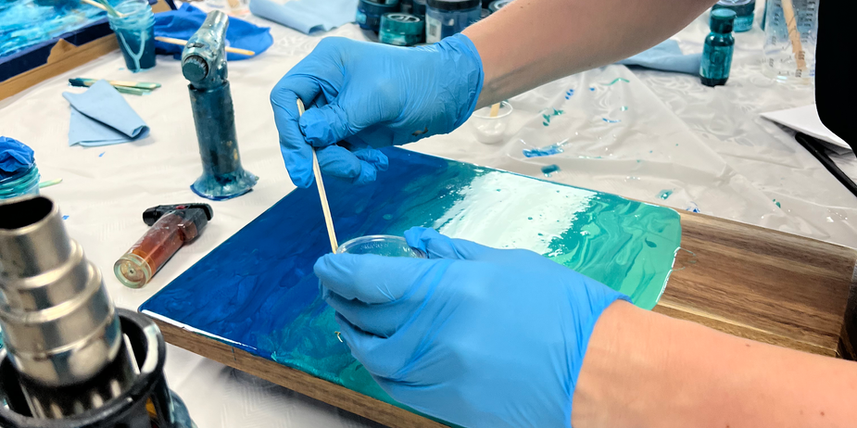 Ocean Resin Art Classes | Art Magic Studio