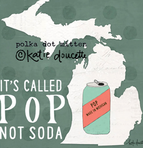 It's Pop Not Soda | Polka Dot Mitten