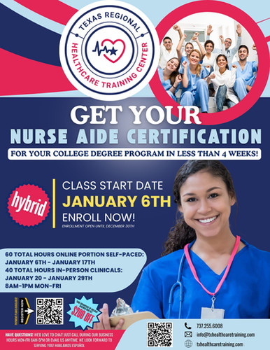 Certified Nurse Aide Program | TX Health Care