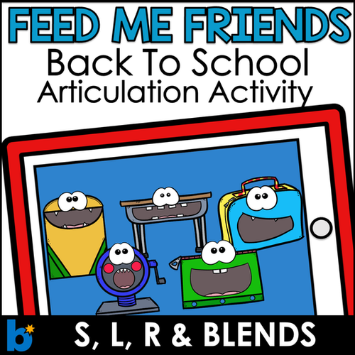 Boom™ Cards Feed Me Friends Back to School Articulation Activity for S ...