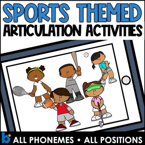 Sports Themed Articulation Boom Cards Activity for Speech Therapy ...