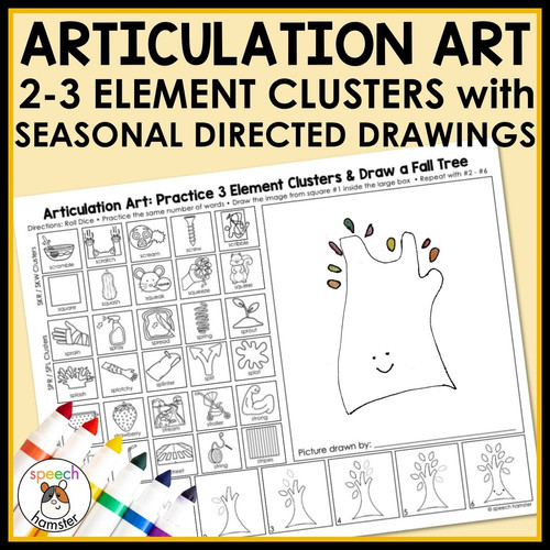 Articulation Art for 2 - 3 Element Clusters | Speech Hamster