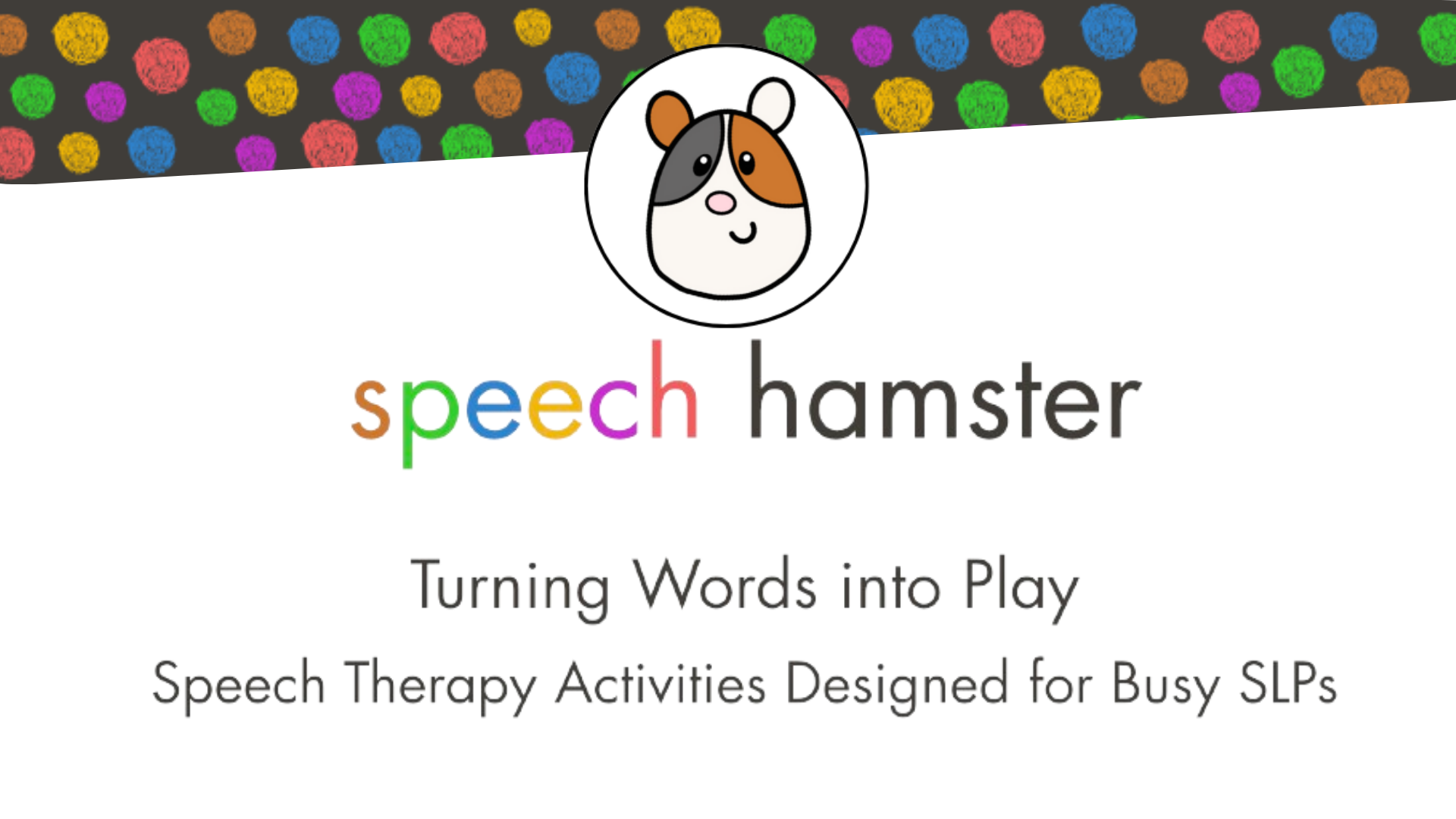 Speech Hamster | Speech Therapy Activities