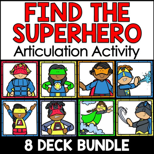 Find the Superhero Articulation Bundle for Speech Therapy | Speech Hamster