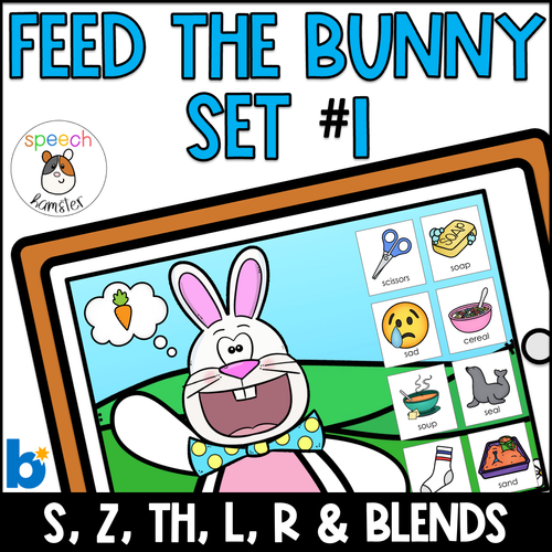 Feed the Bunny Set 1 Articulation Boom Cards Activity for Speech ...