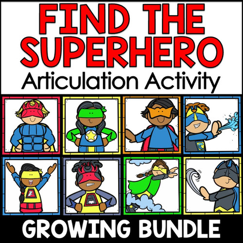 Find the Superhero Articulation Bundle for Speech Therapy | Speech Hamster