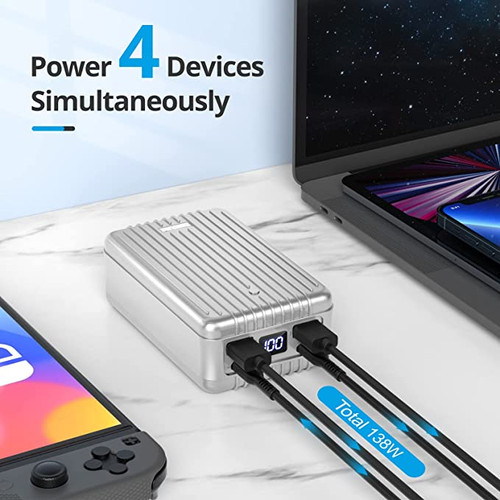 תחנת טעינה למחשבים ניידים SUPER BASE TANK PD כולל יציאת PD 100W ...