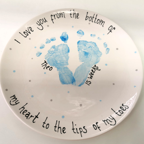 Tips of my Toes Plate | Crafty Monkey Pottery Painting Studio