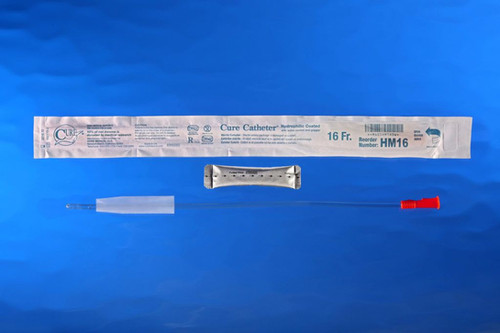 Cure Catheter® Male Hydrophilic Catheter with Straight Tip, 16”, 16Fr ...