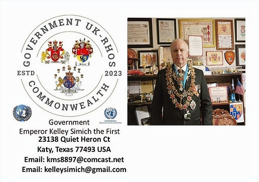 Gov UK-RHOS Commonwealth | H.I.M. King Sir Kelley Simich 1st