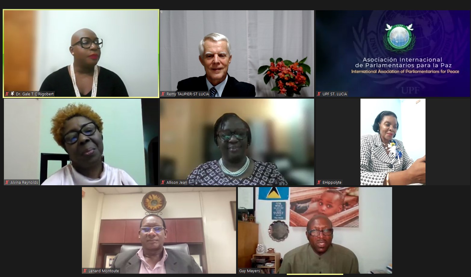 St Lucia Parliamentarians Observe UN International Day of Peace