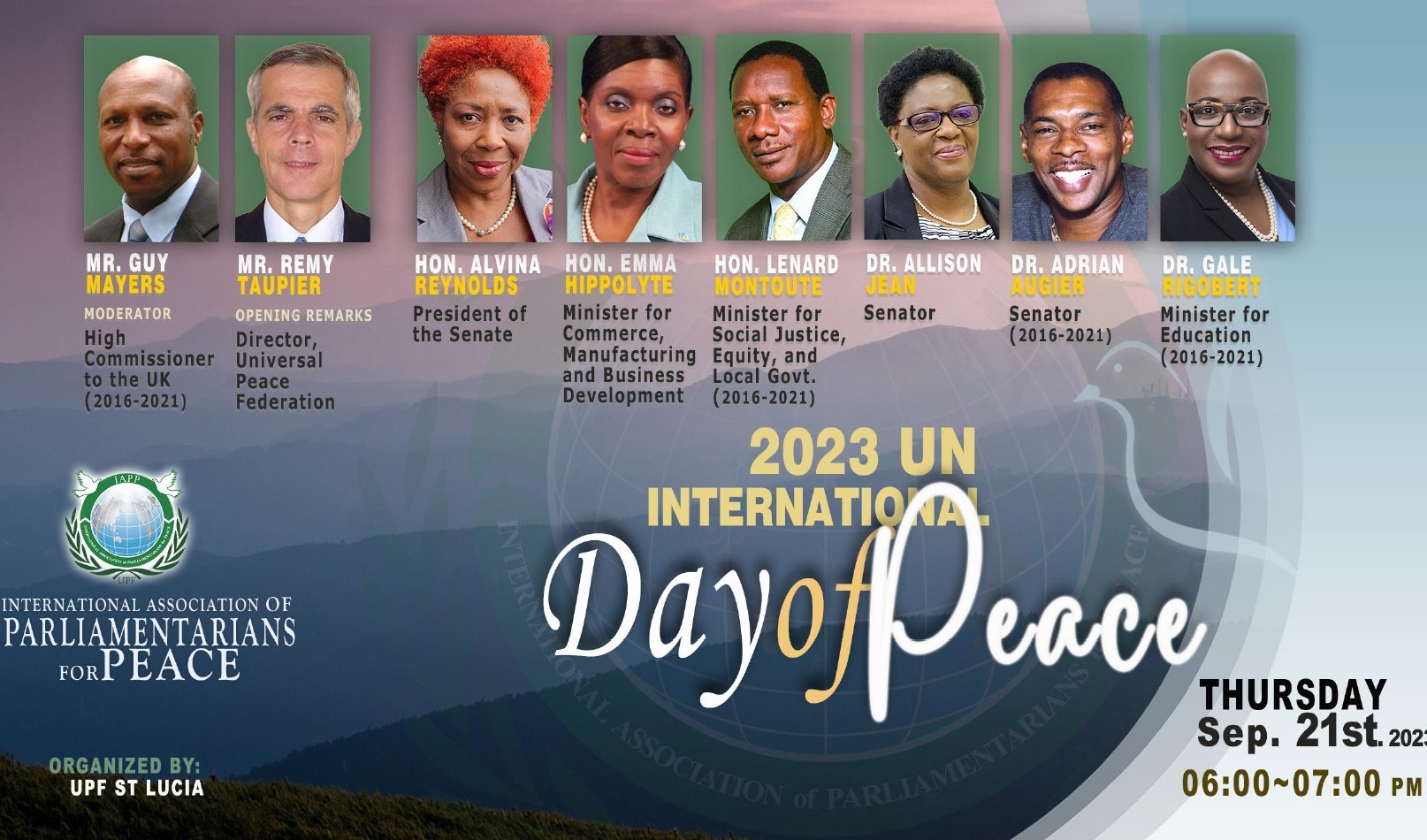 St Lucia Parliamentarians Observe UN International Day of Peace