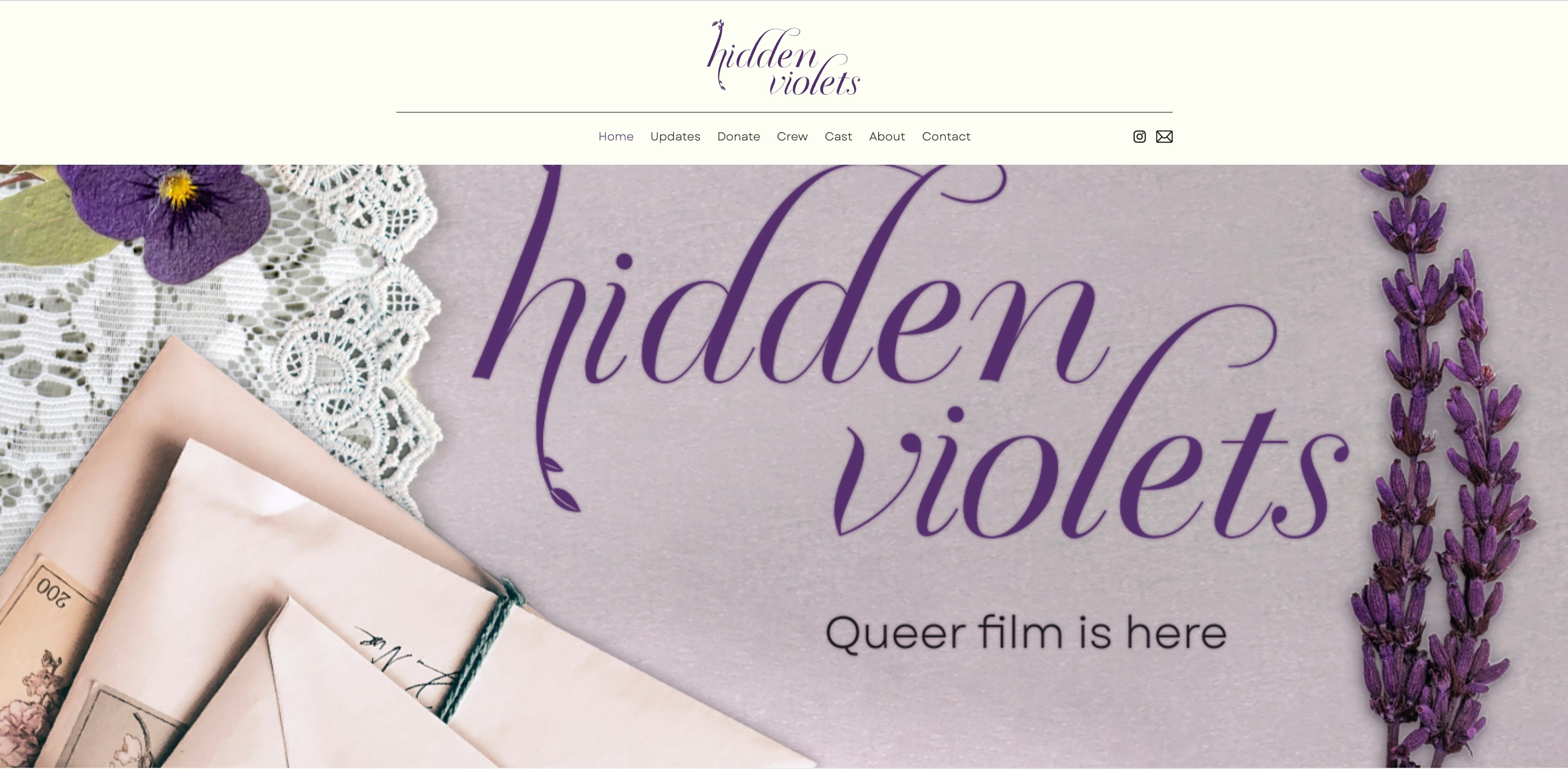 HIDDEN VIOLETS WEBSITE