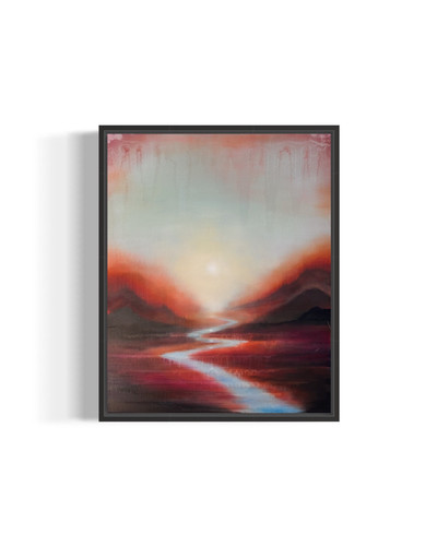 The First Kiss Of Love - abstract landscape painting | Simone Russell Art