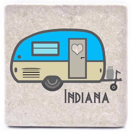 Indiana Camper in Color Coaster | Noomoon