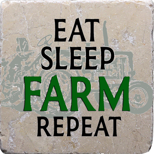 Eat Sleep Farm Repeat Coaster | Noomoon